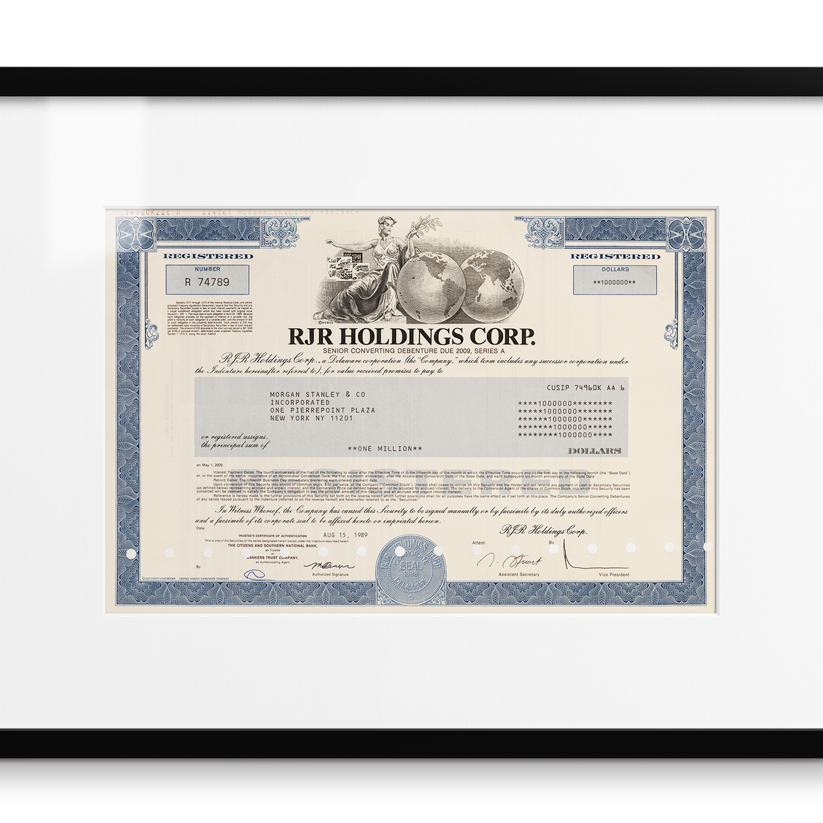 corporate bond certificate example